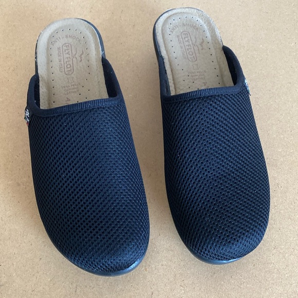 Fly Flot | Shoes | Fly Flot Black Fabric Clogs Size Eu4 | Poshmark